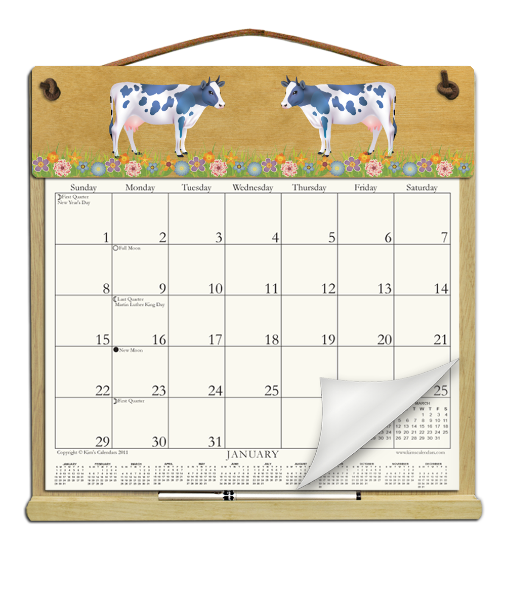 Large Cows Holder - $29.75 : Kims Calendars, Made in the USA since 1988