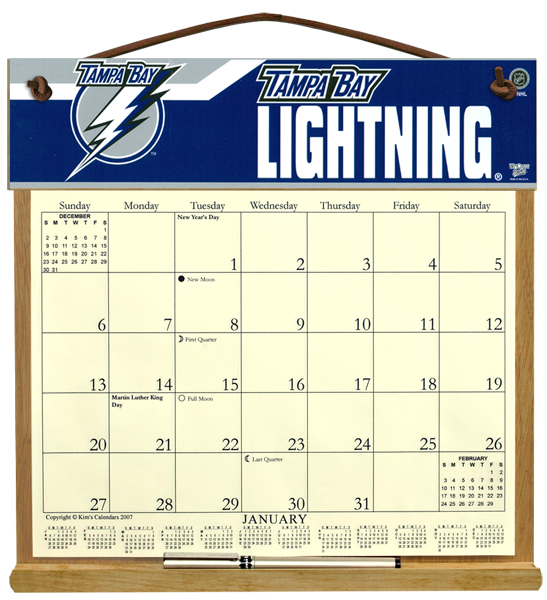 2025 Tampa Bay Lightning Calendar - Nicoline C. Bech