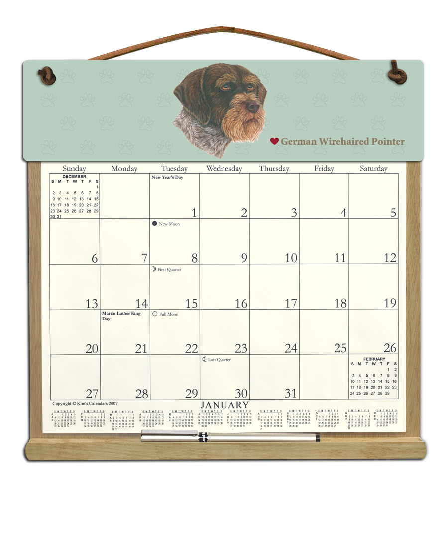 German Wirehaired Pointer Large Holder(B) - $29.75 : Kims Calendars ...