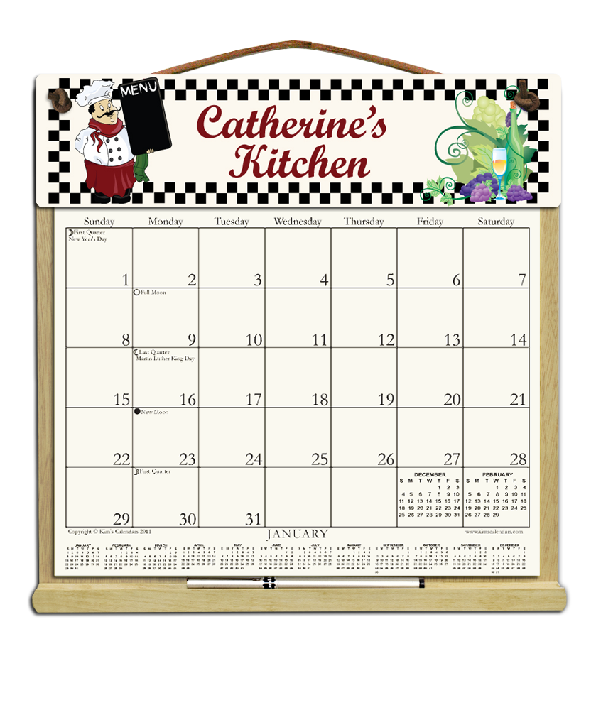 Large Personalized Chef - $29.75 : Kims Calendars, Made in the USA ...